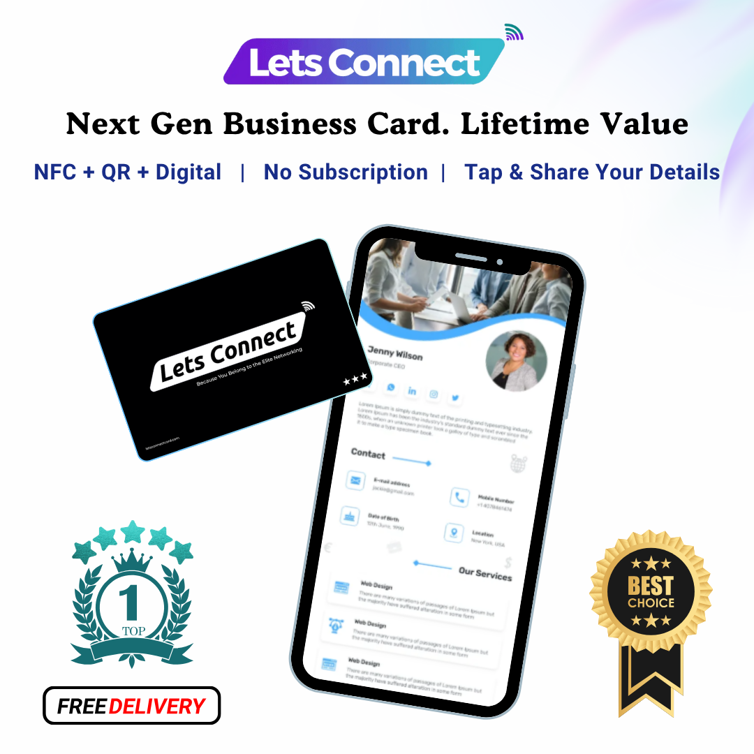 Contactless NFC & QR Code Business Card (UK)